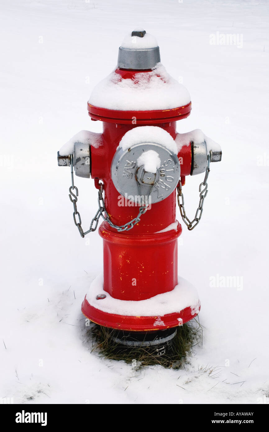 Fire hydrant in winter Stock Photo - Alamy