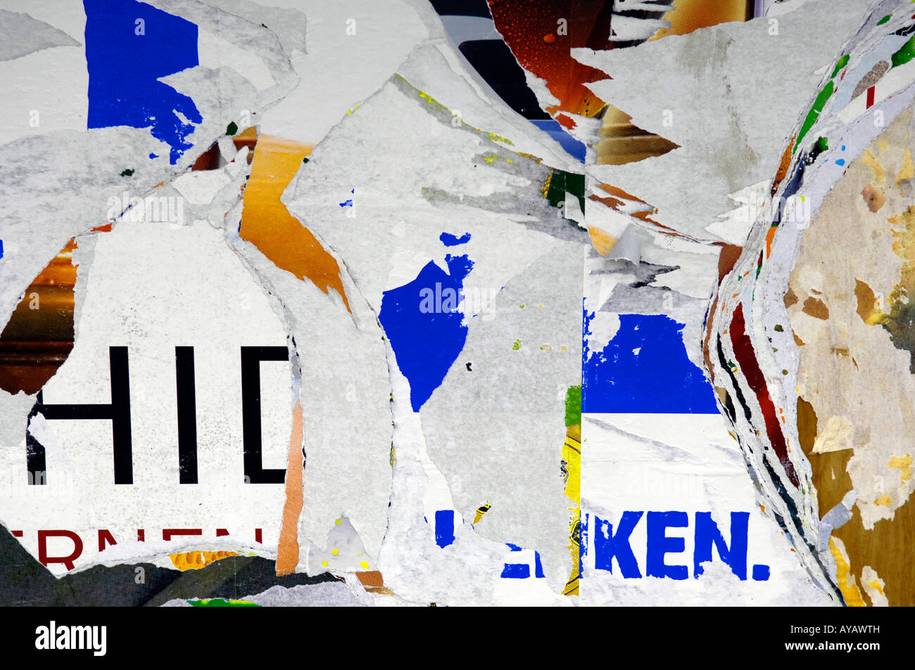 torn billboard posters advertising damage art abstract street urban ...