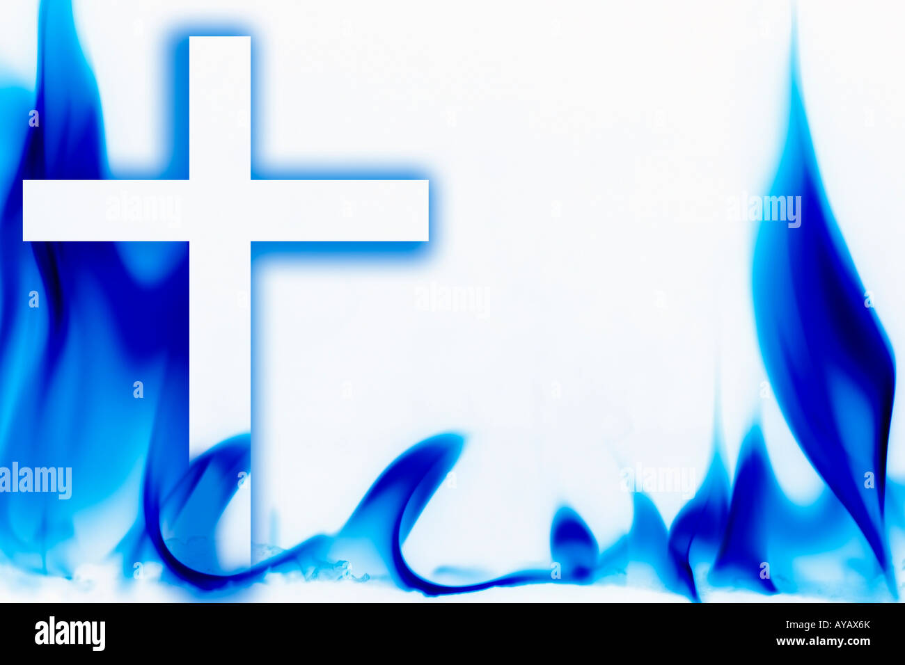 Illustration of fire and the cross Stock Photo - Alamy