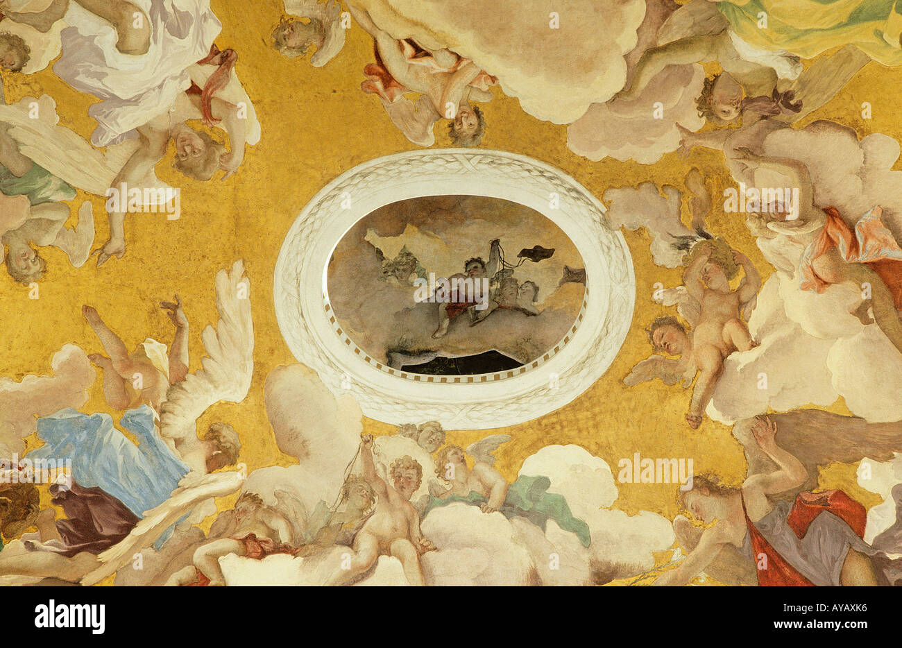 Santa Maria dei Carmini Flight of Angles by S Ricci in the right nave ...