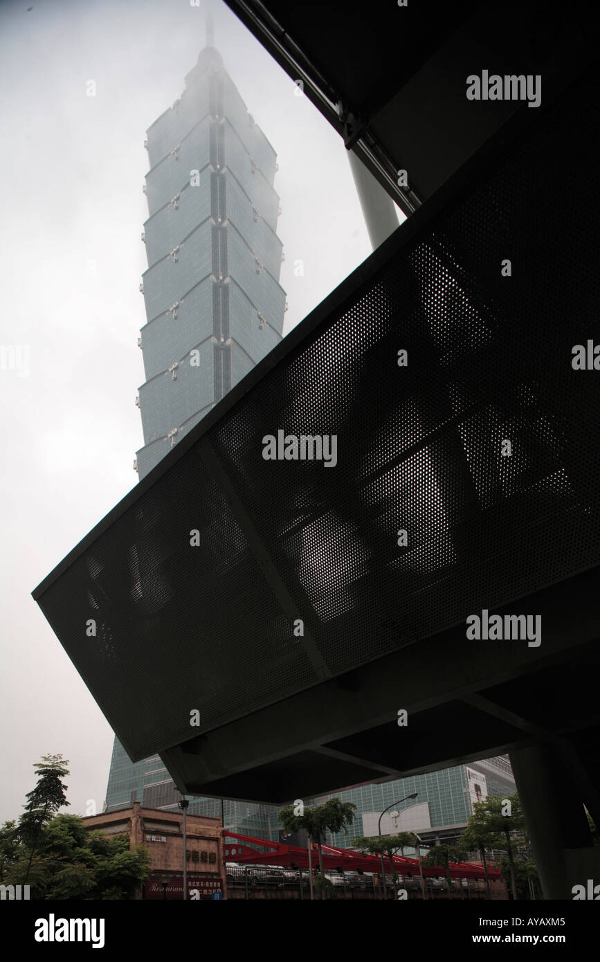 Taiwan Taipei Exterior view of Taipei 101 building since 2003 the ...