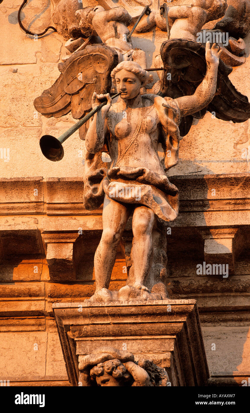 San Moise detail of angel building exterior Venice Stock Photo - Alamy