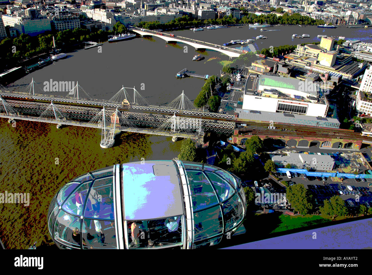 View from the London Eye Stock Photo - Alamy