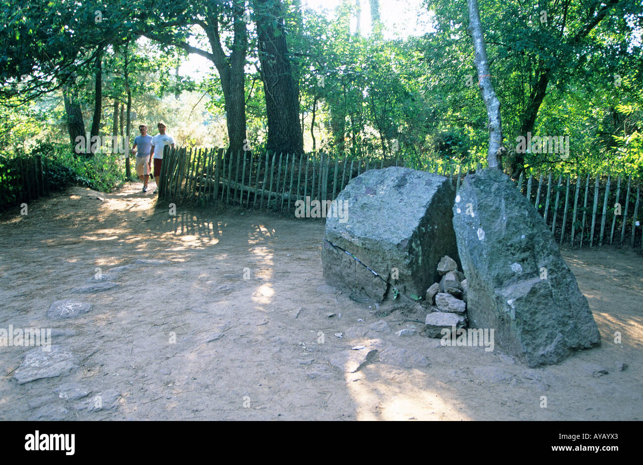 Merlin Tomb Concoret Stock Photo - Alamy