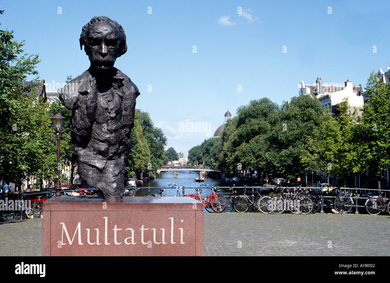 Bust of Multatuli A famous Dutch author who wrote books about the ...