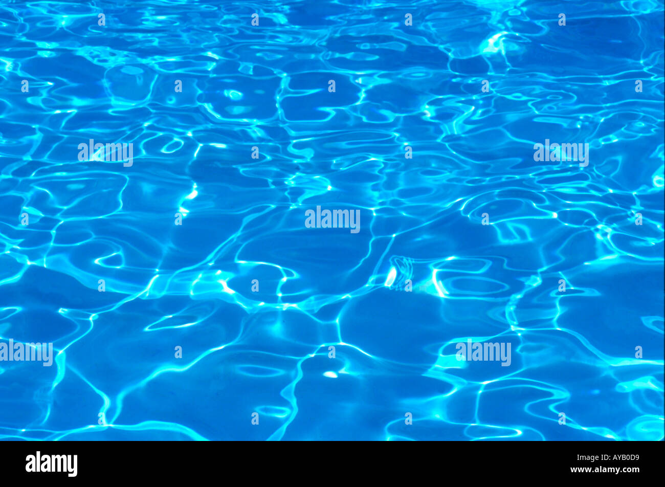clear blue water with sun on surface Stock Photo - Alamy