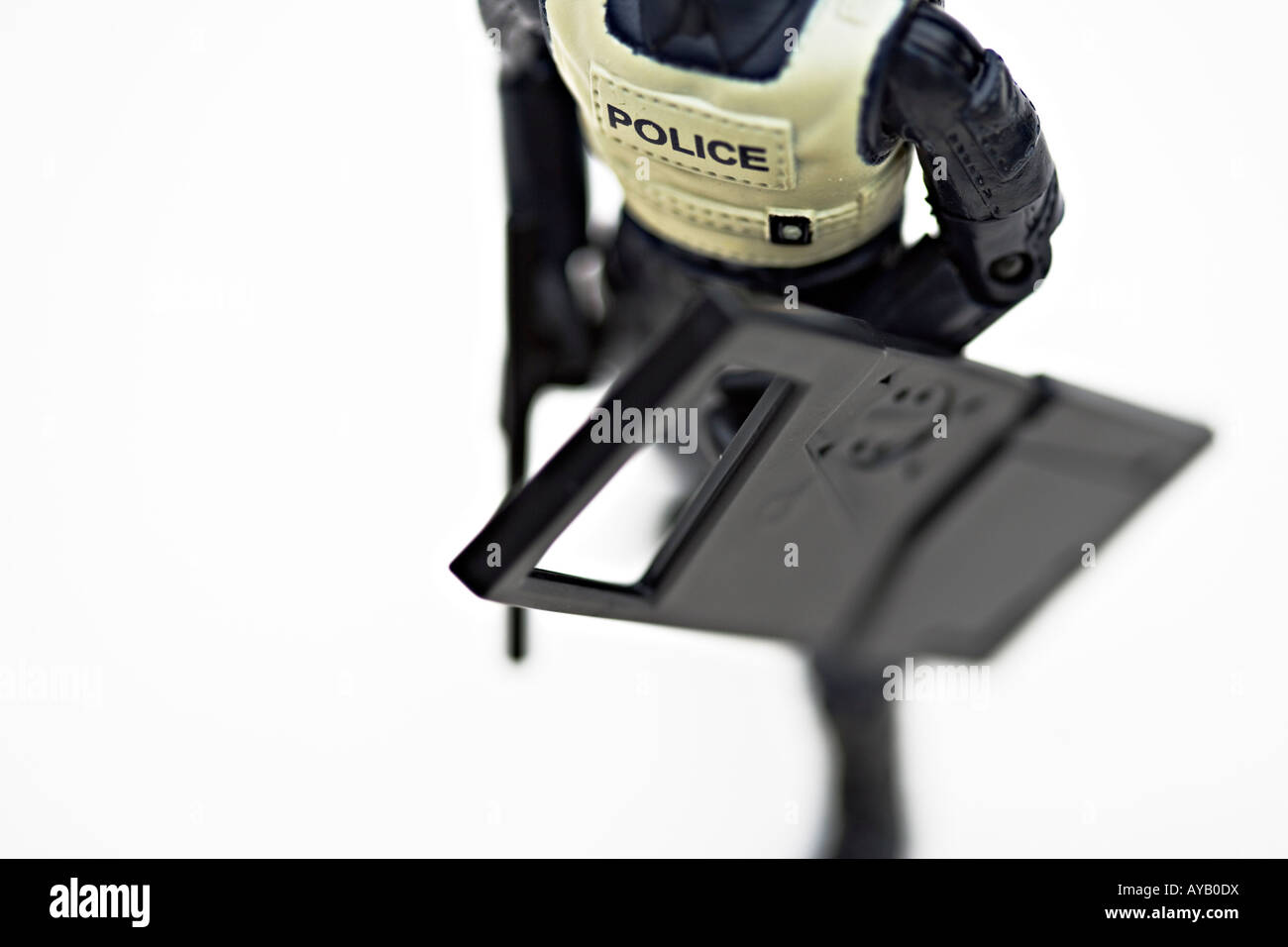Toy Police figure made of plastic. Close up Stock Photo - Alamy