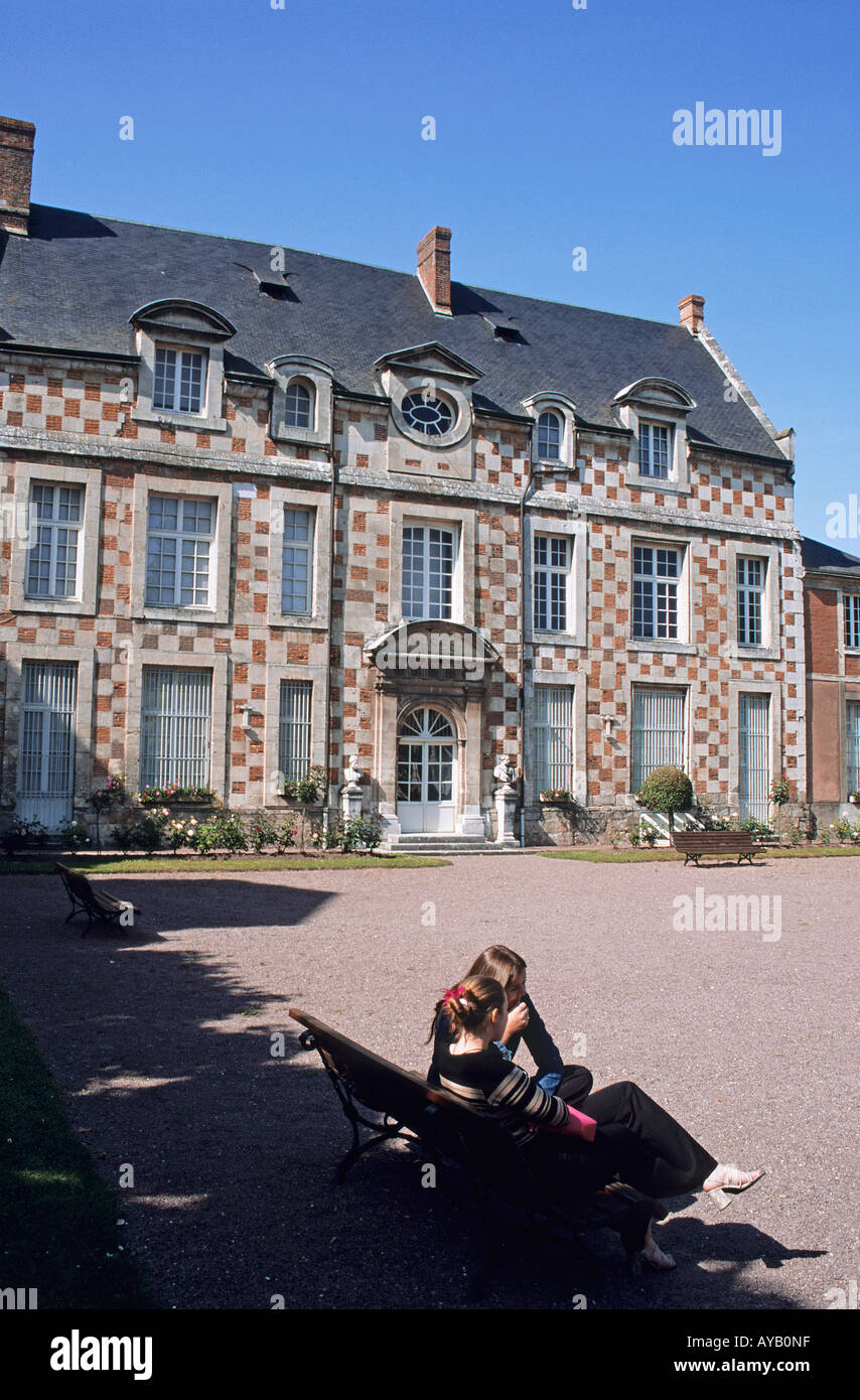 Musee des Beaux Arts Building Exterior People on Bench in Foreground ...
