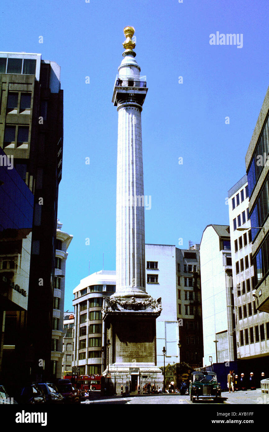 The Monument in the City of London Stock Photo - Alamy