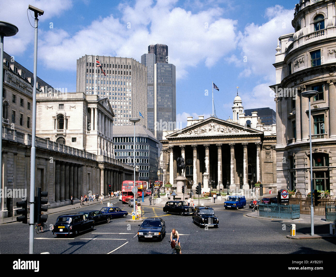 Bank of England ,Corn Exchange and the City of London Stock Photo - Alamy