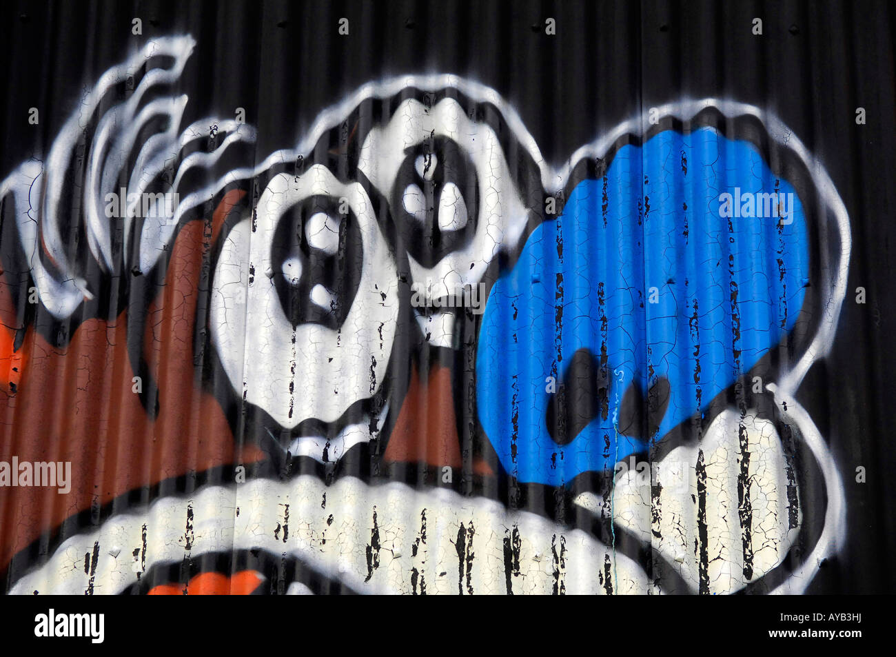 blue nose graffiti cartoon face Stock Photo - Alamy