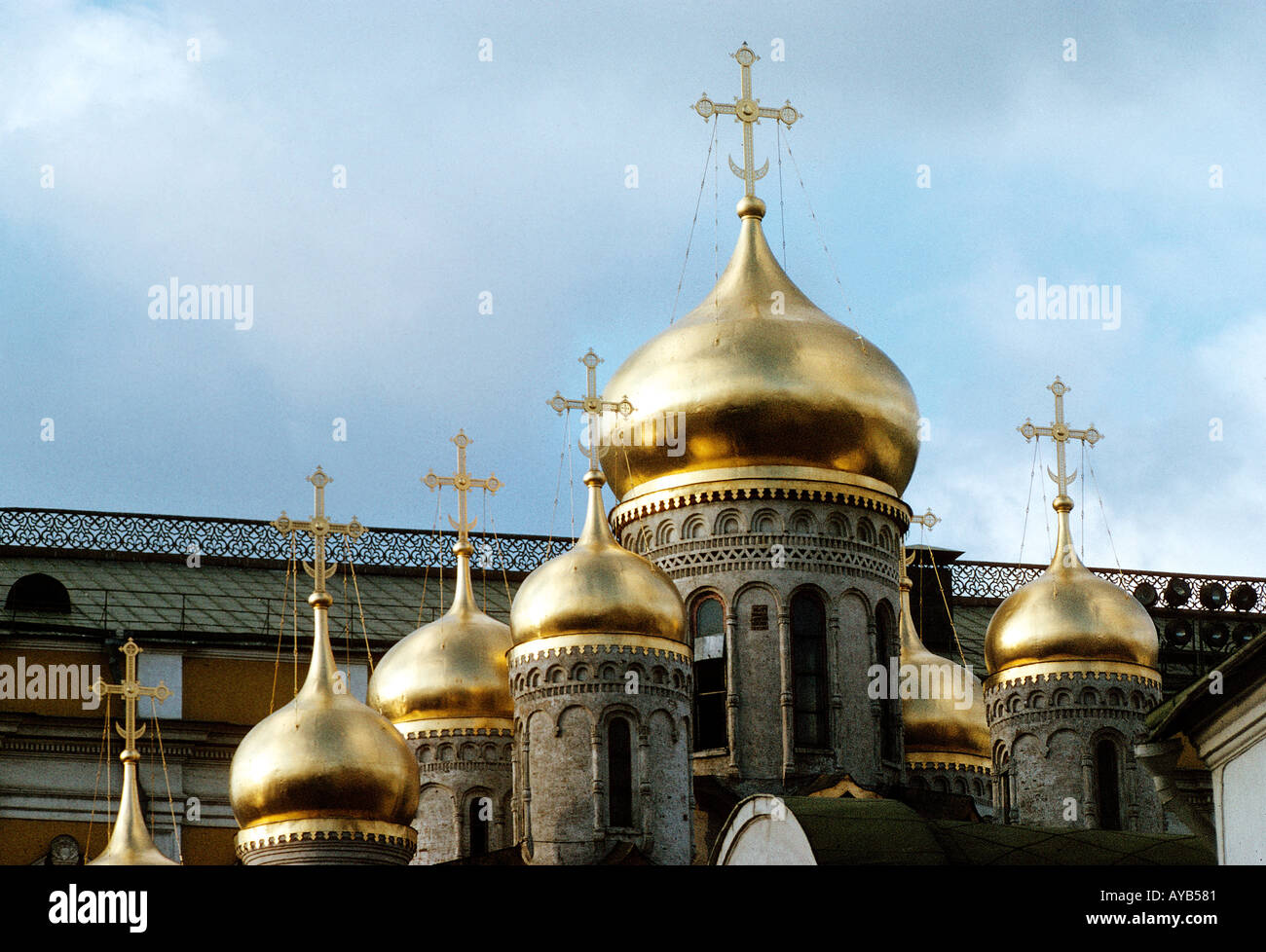 Domes on Kremlin Moscow Stock Photo - Alamy