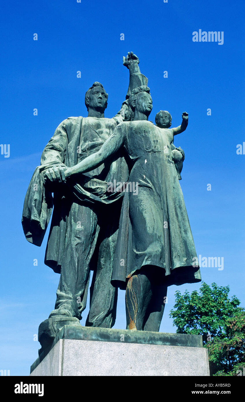 Communist era statue at the National Memorial in the Zizkov area of ...