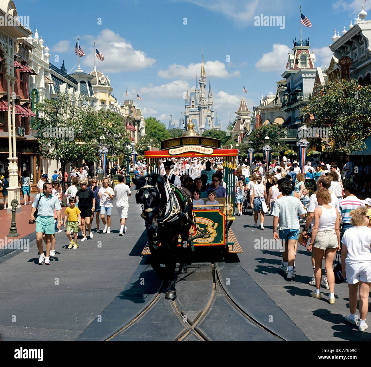 Main Street in Disneyland Florida Stock Photo - Alamy