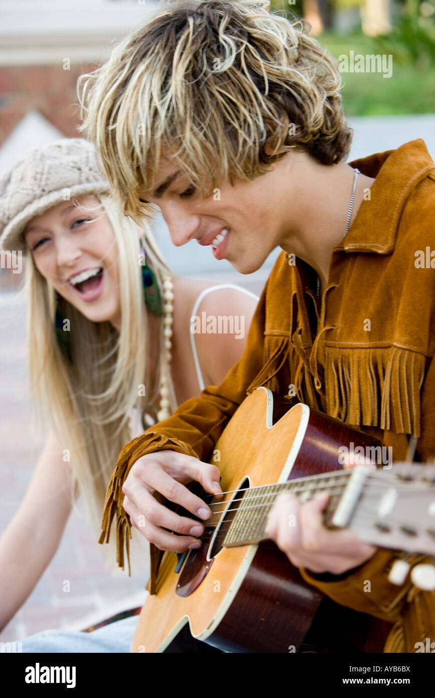 1960s hippie guitar hi-res stock photography and images - Alamy