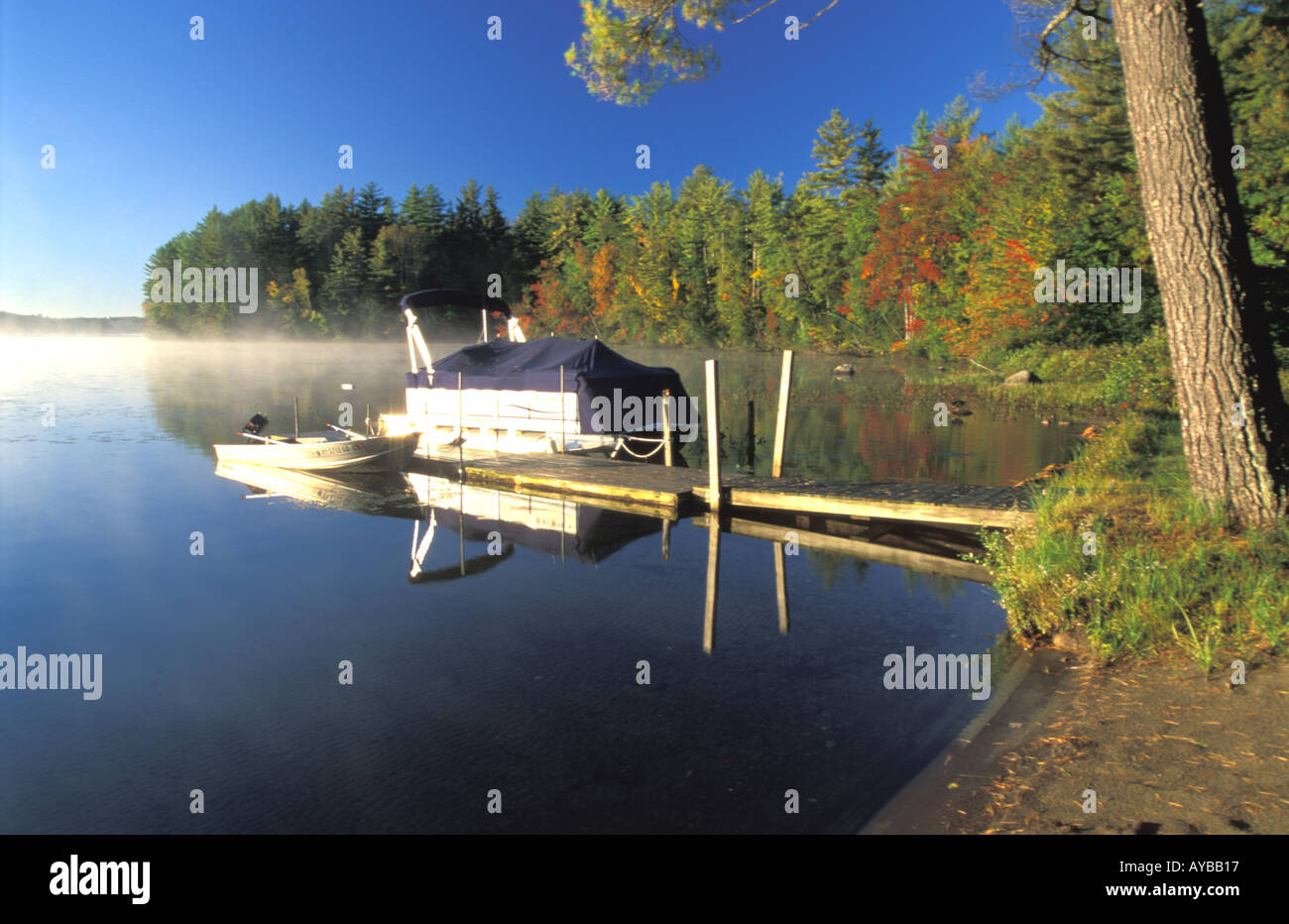 Boats at Friends Lake Adirondack Mountains Stock Photo - Alamy