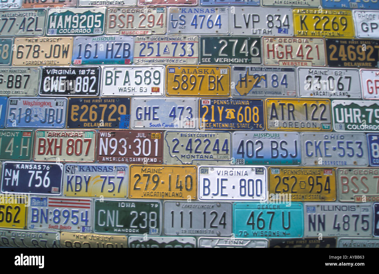 art work made of licence plates Stock Photo - Alamy