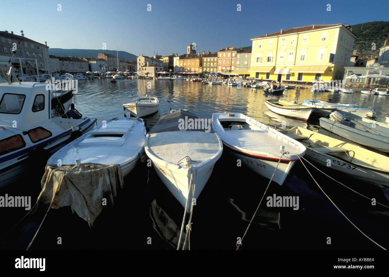 Harborview in the city of Cres on Cres island Kvarner region Croatia ...