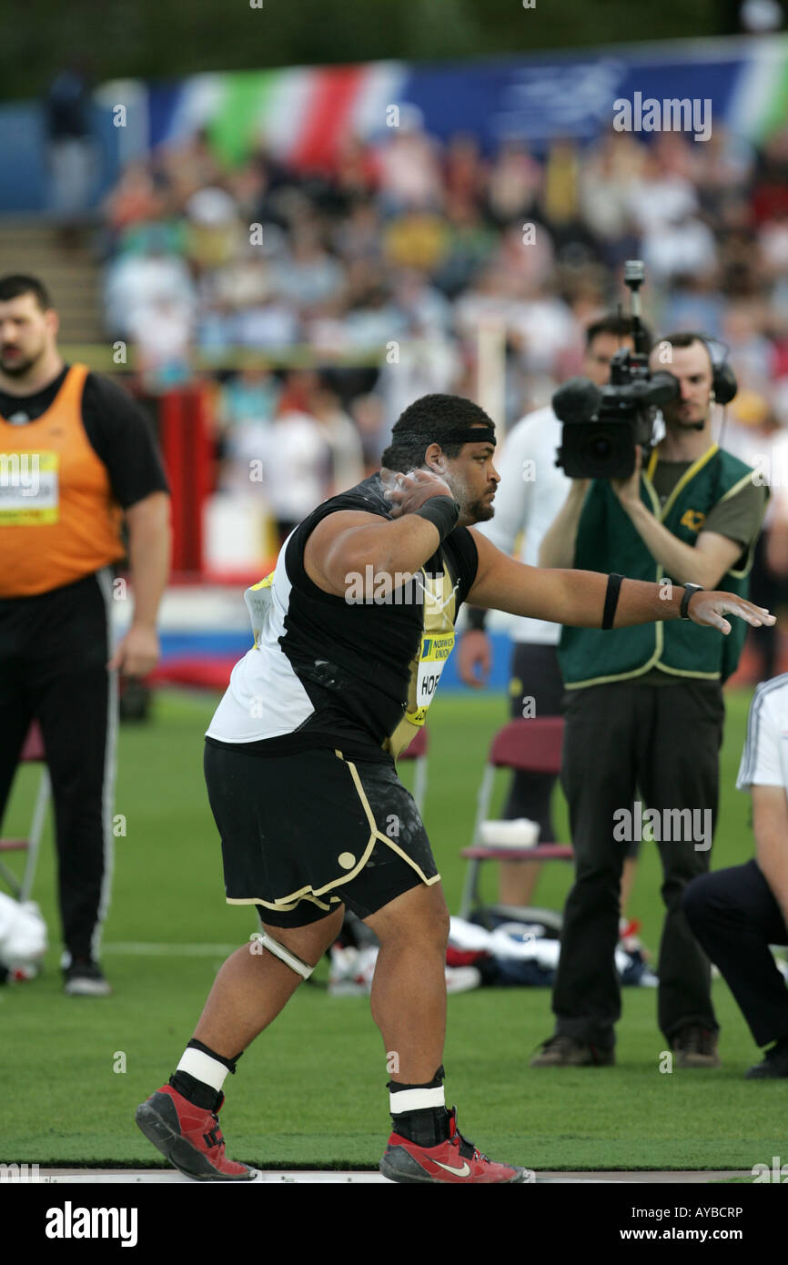 World Shot Put champion Reese Hoffa of the USA winning at the 2007 ...
