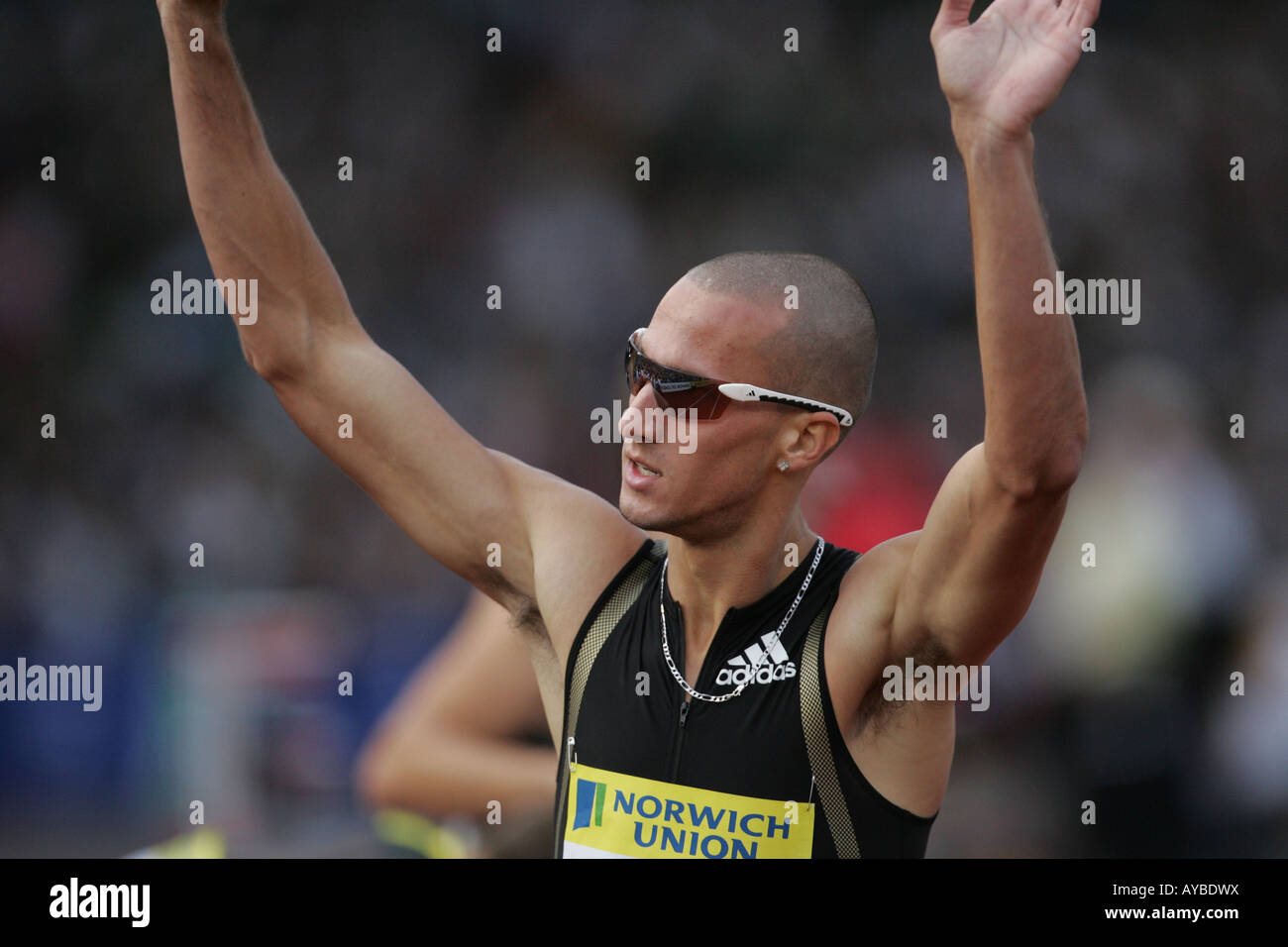 US and Olympic champion Jeremy Wariner after winning the 400m at the ...