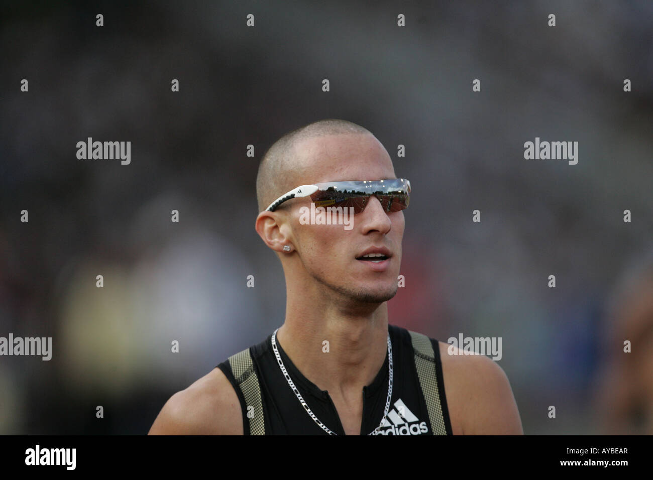 US and Olympic champion Jeremy Wariner before the start of the 400m at ...