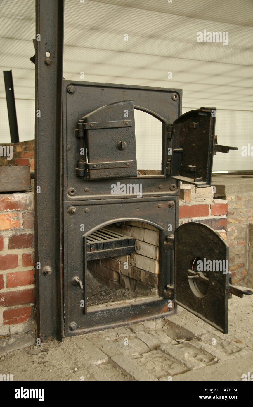 Close up of the oven doors in the remains of the crematorium block at ...