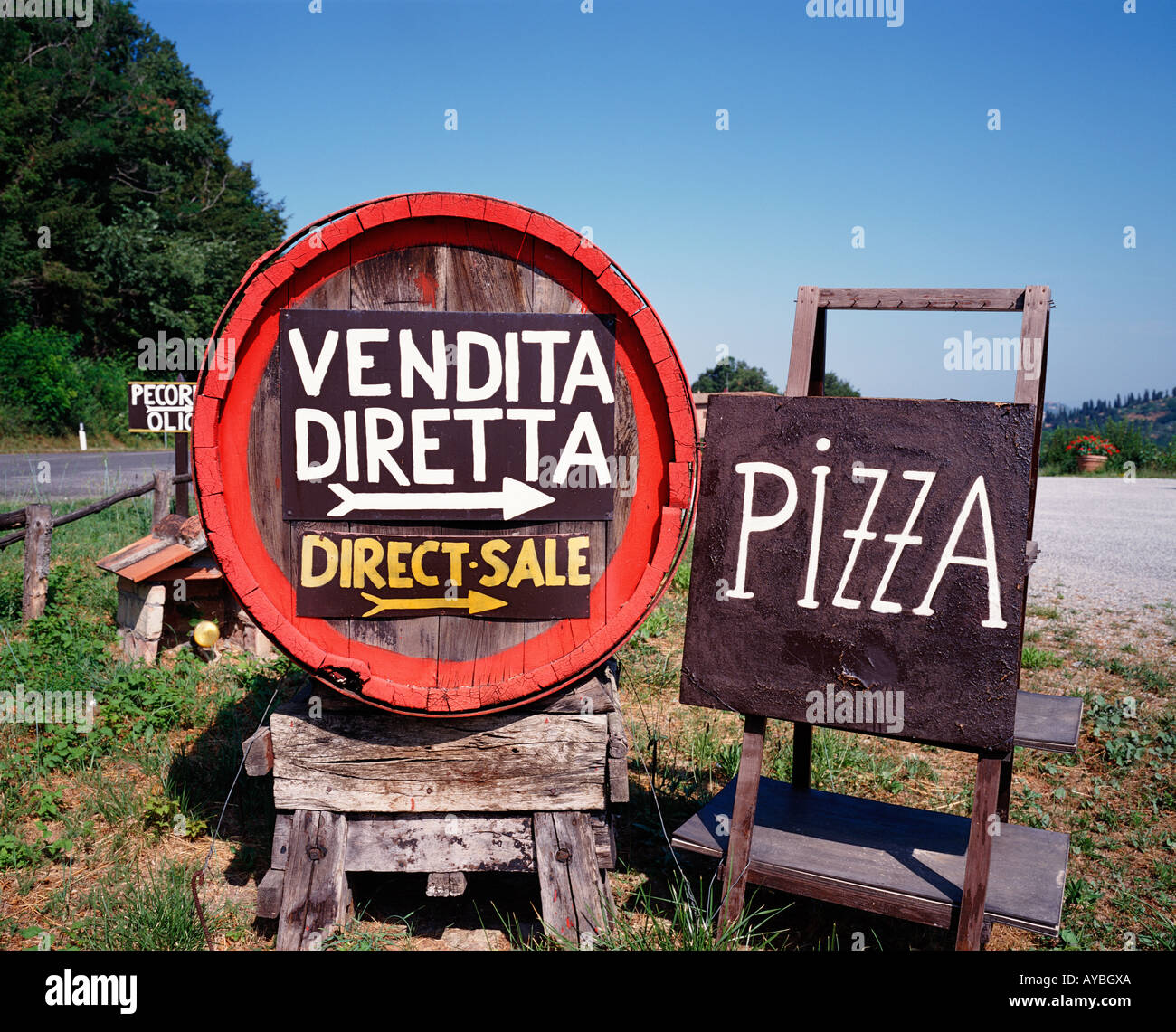 Tuscany Road Signs Stock Photos & Tuscany Road Signs Stock Images - Alamy