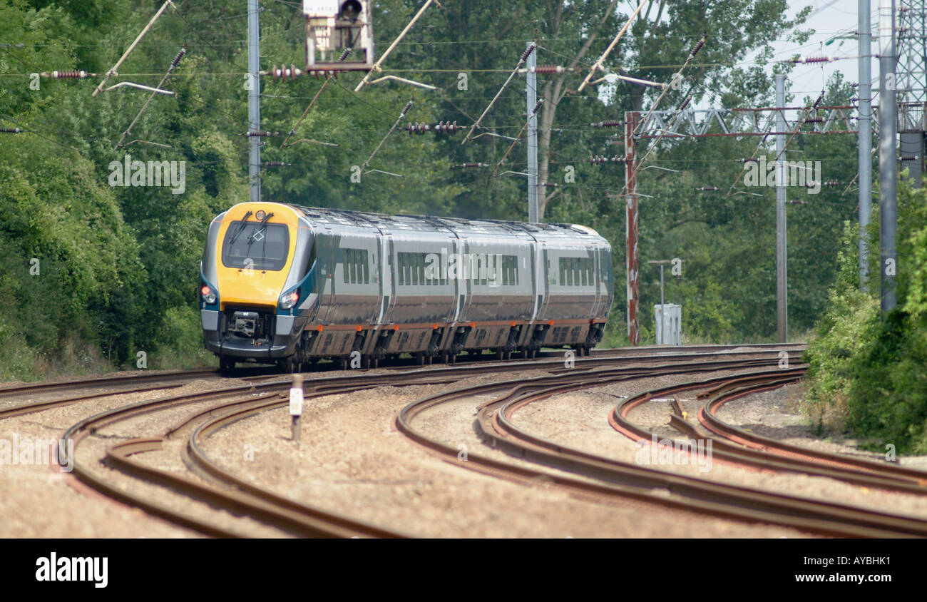 Midland Main Line class 222 Meridian train Stock Photo - Alamy