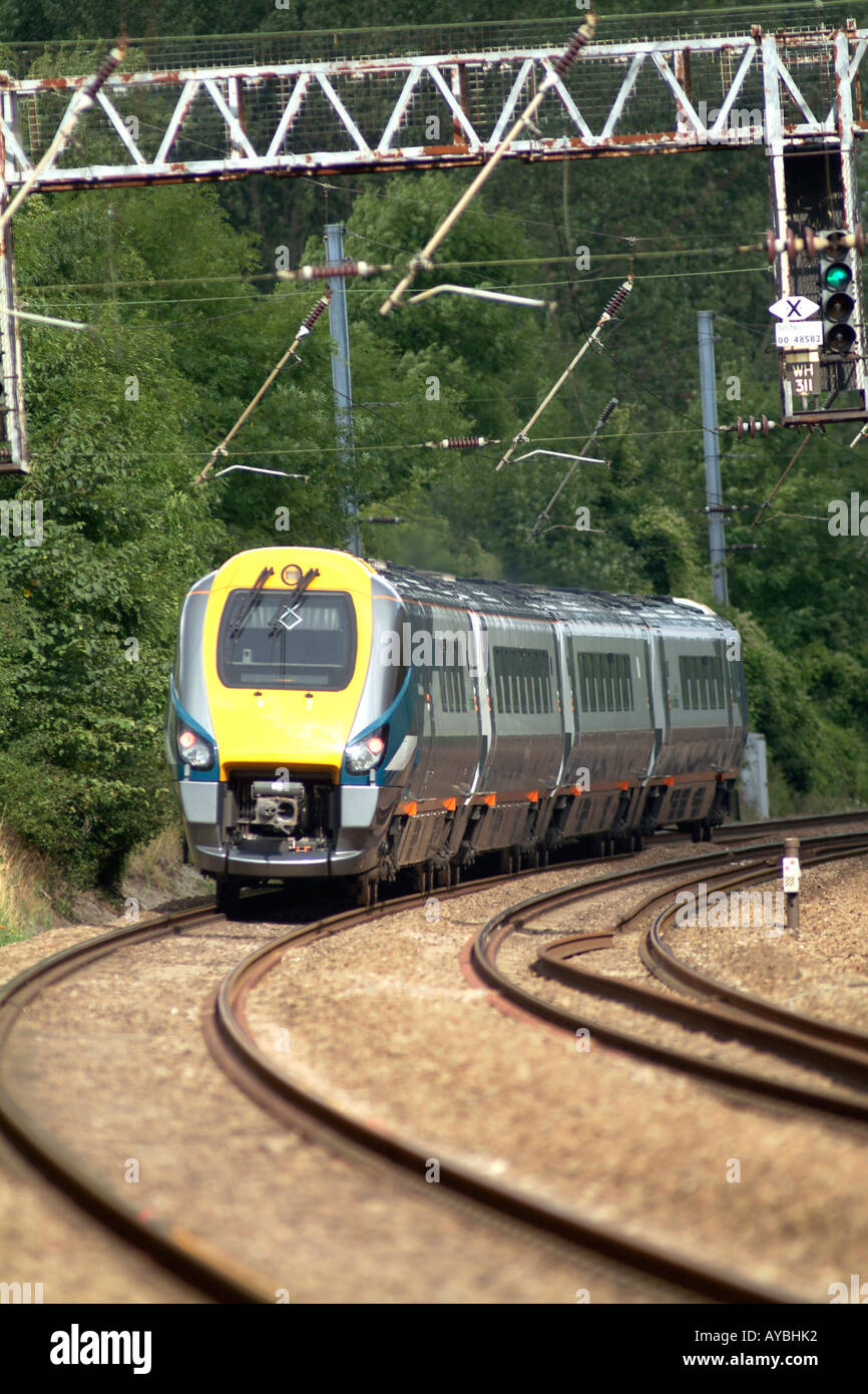 Midland Main Line class 222 Meridian train Stock Photo - Alamy