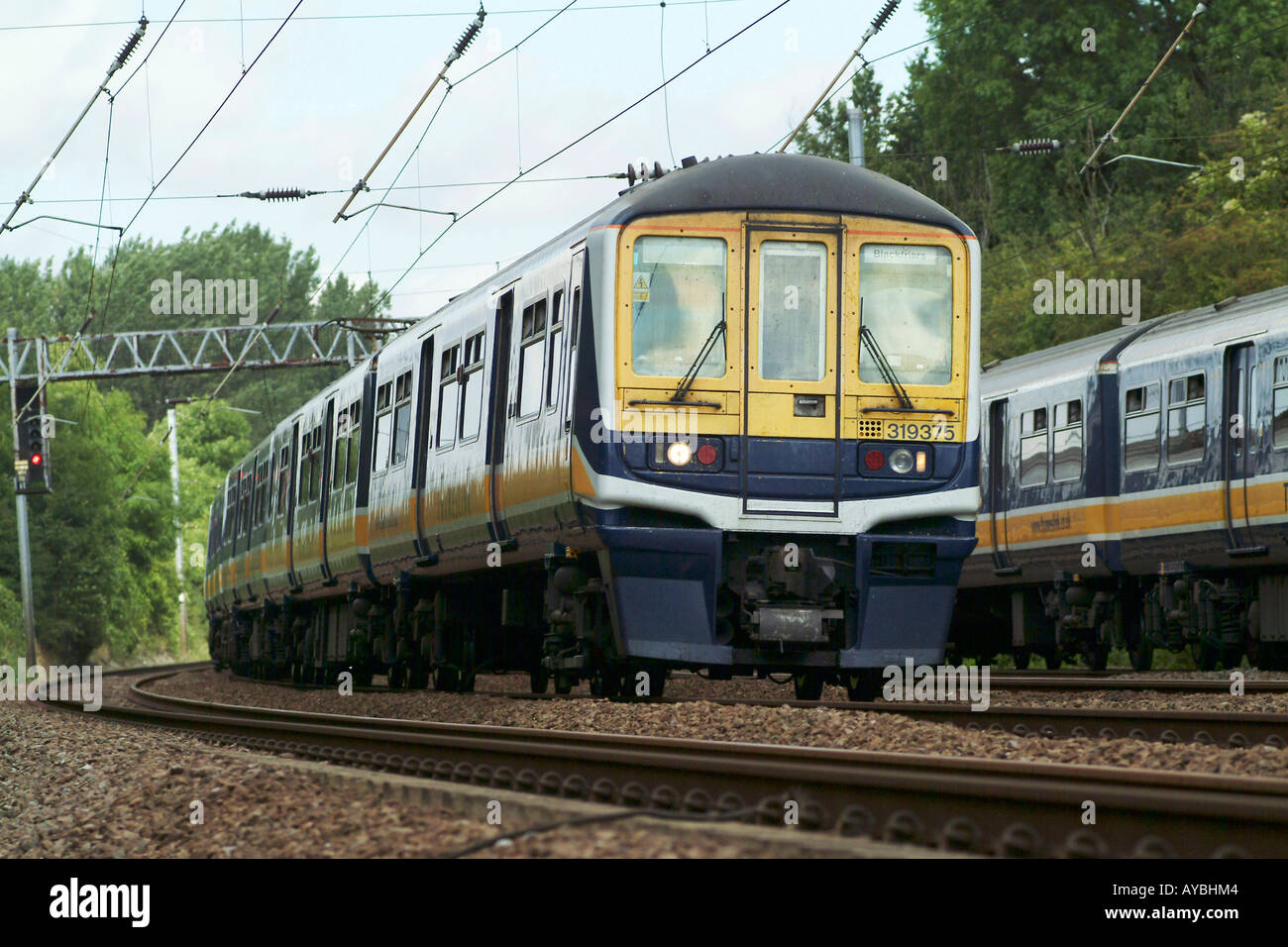 thameslink class 319 trains on the midland main line in england Stock ...