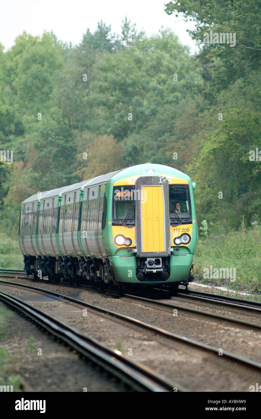South Central Class 377 train travelling through the british ...