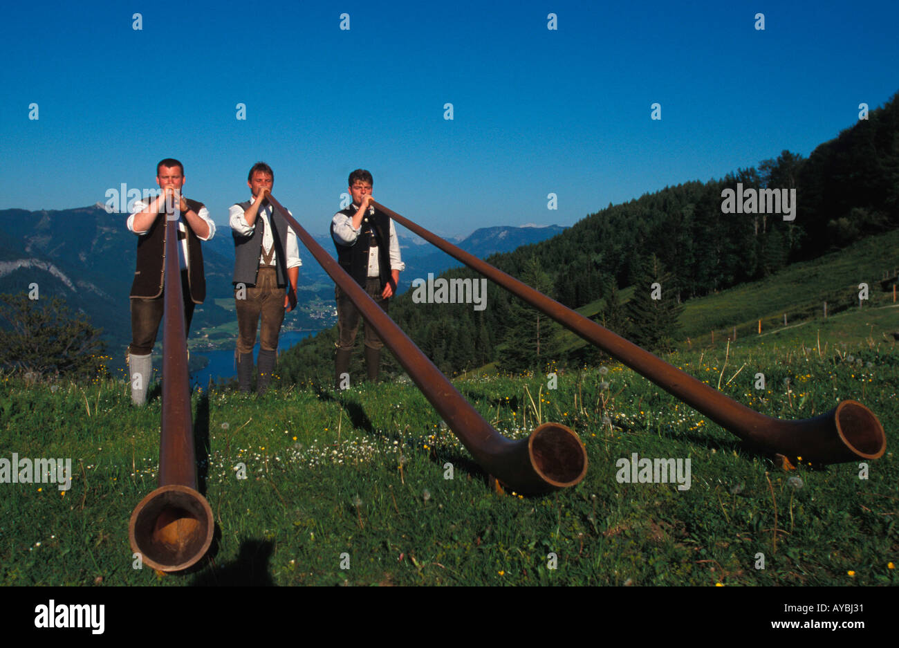 Alpine horns music hi-res stock photography and images - Alamy