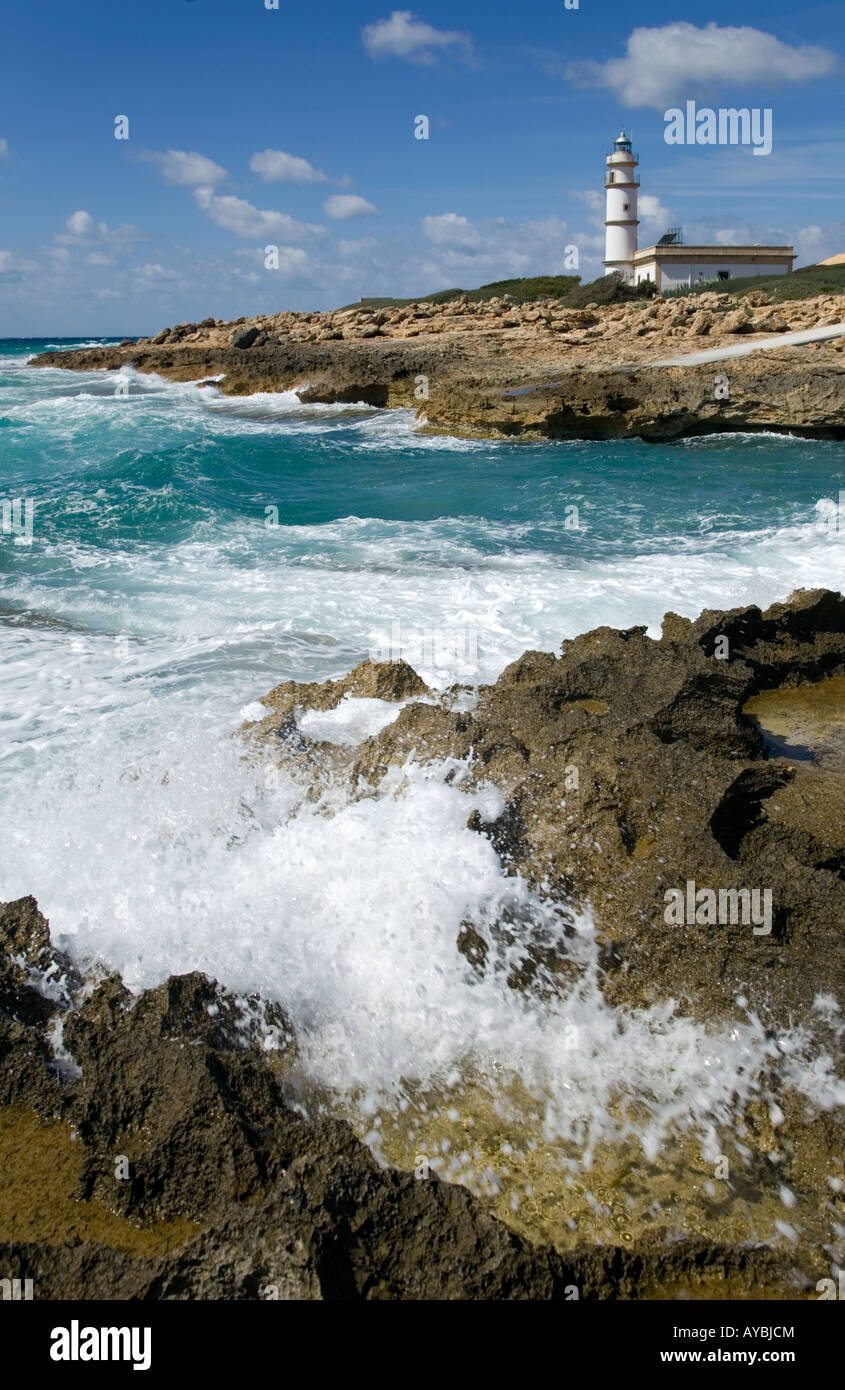 Lighthouse.Cap Salines.Mallorca Island.Spain Stock Photo - Alamy