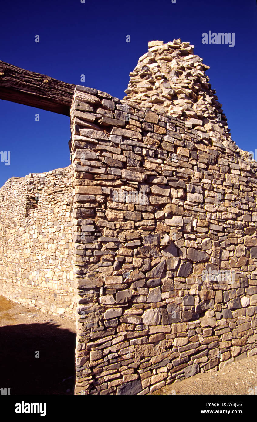 The ruins of the Spanish stone and adobe church of Gran Quivira Ruins ...