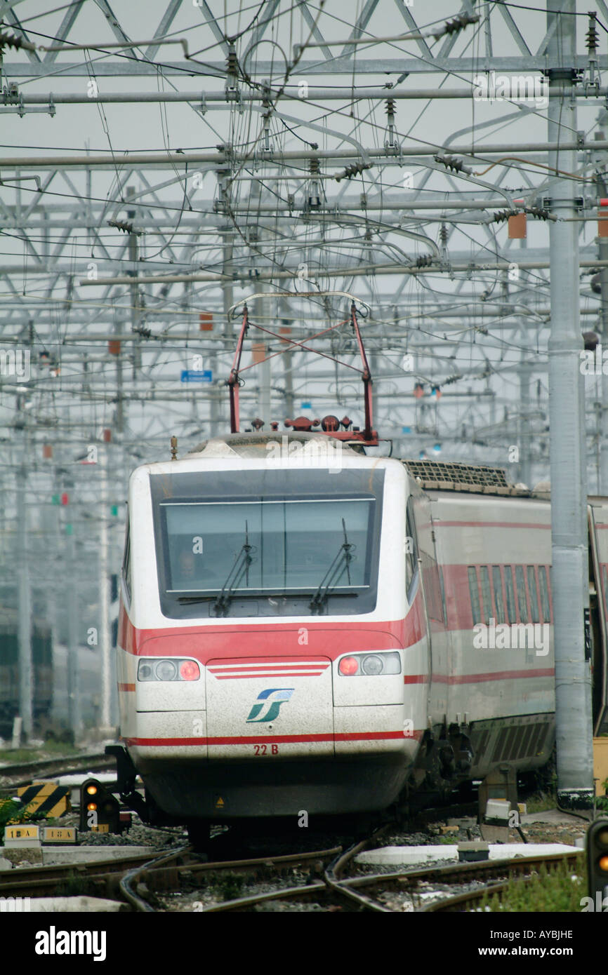 ETR 460 Pendolino Eurostar service train at Florence SMN railway ...