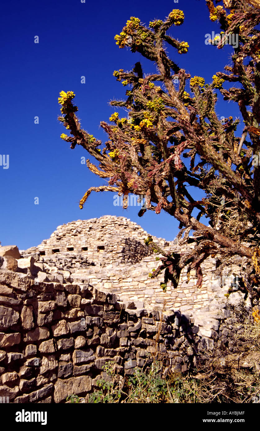 The ruins of the Spanish stone and adobe church of Gran Quivira Ruins ...