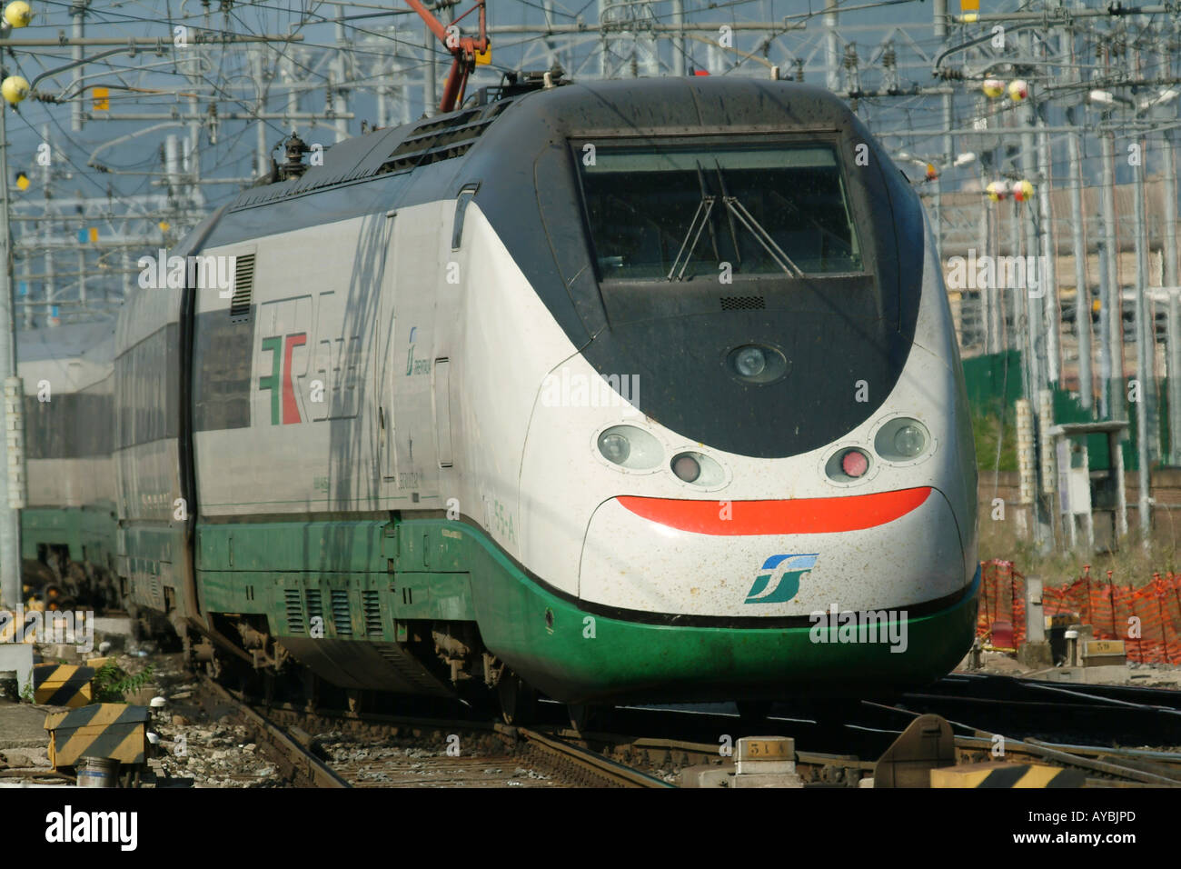 ETR 500 high speed Eurostar train approaching SMN railway station ...