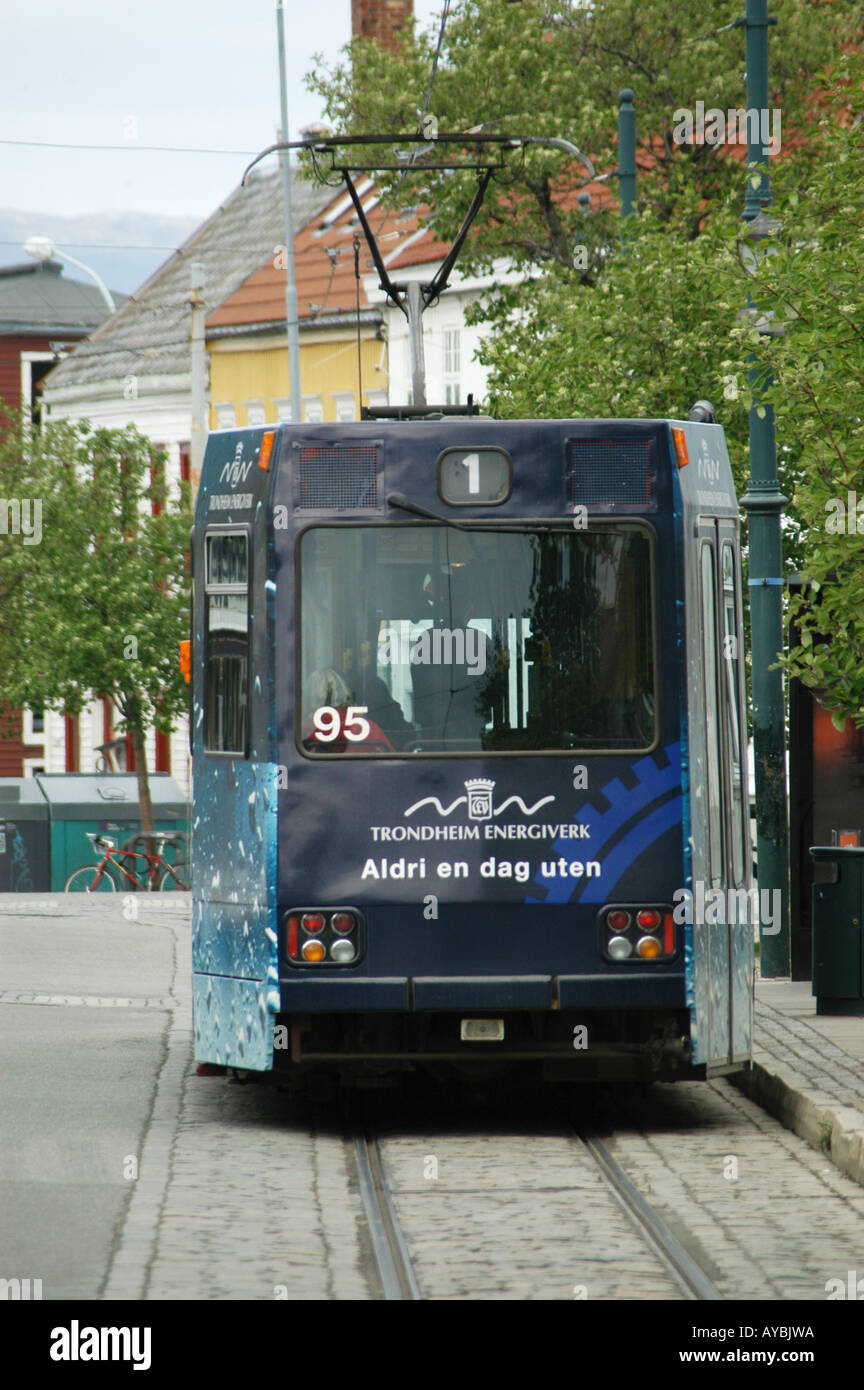 Tram in Trondheim, Norway Stock Photo - Alamy