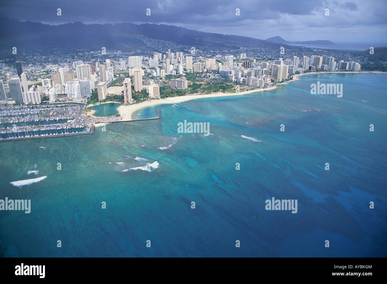 Honolulu from above hi-res stock photography and images - Alamy