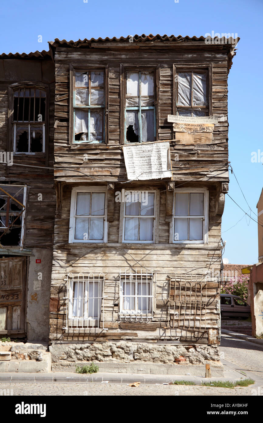 Wooden poor delapidated protected tumble down poverty housing homes ...