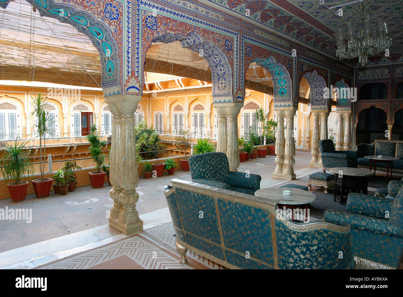 Interior of the Samode Palace, Samode, Rajasthan, India Stock Photo - Alamy