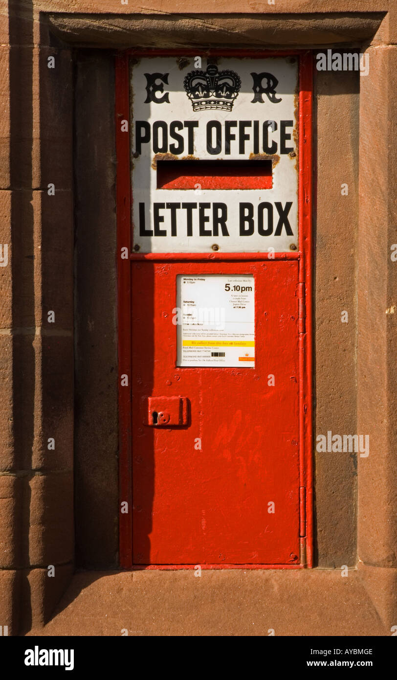 Old Post Box, The Village Post Office, Aldford, Cheshire, England, UK ...