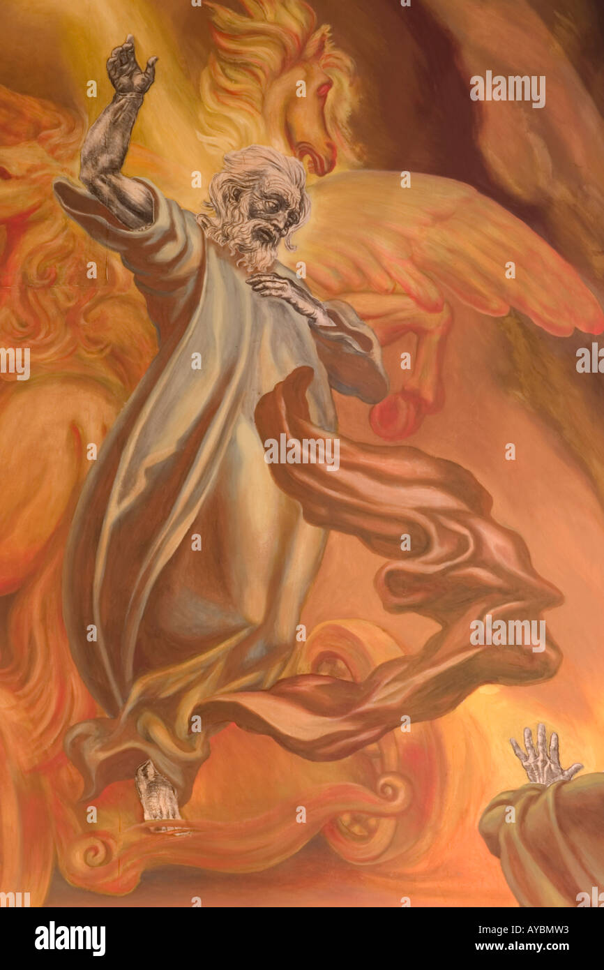 The Prophet Elijah being taken to heaven on a chariot. Wall mural ...