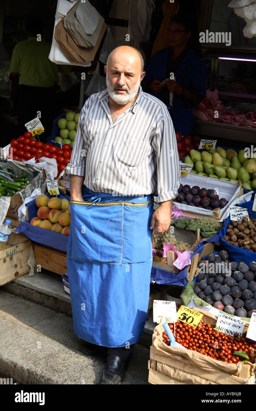 Stallholder in the Spice Bazaar. Eminonu, Istanbul, Turkey Stock Photo ...