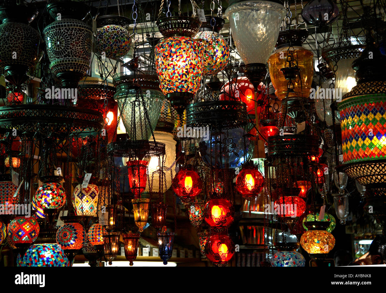Lamps for sale in the egyptian bazaar hi-res stock photography and ...