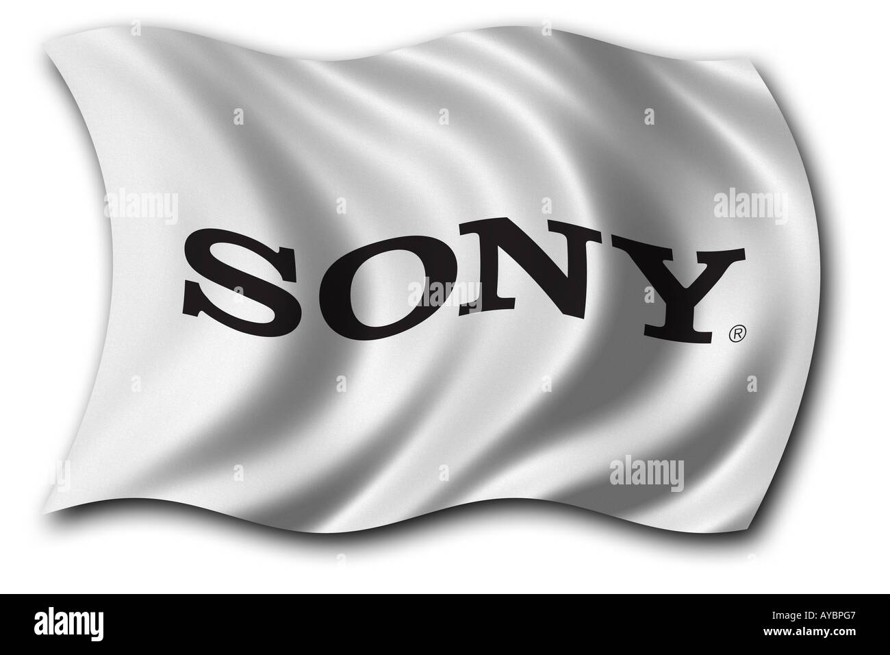 Sony Flag waving in the wind clipping path included Stock Photo - Alamy