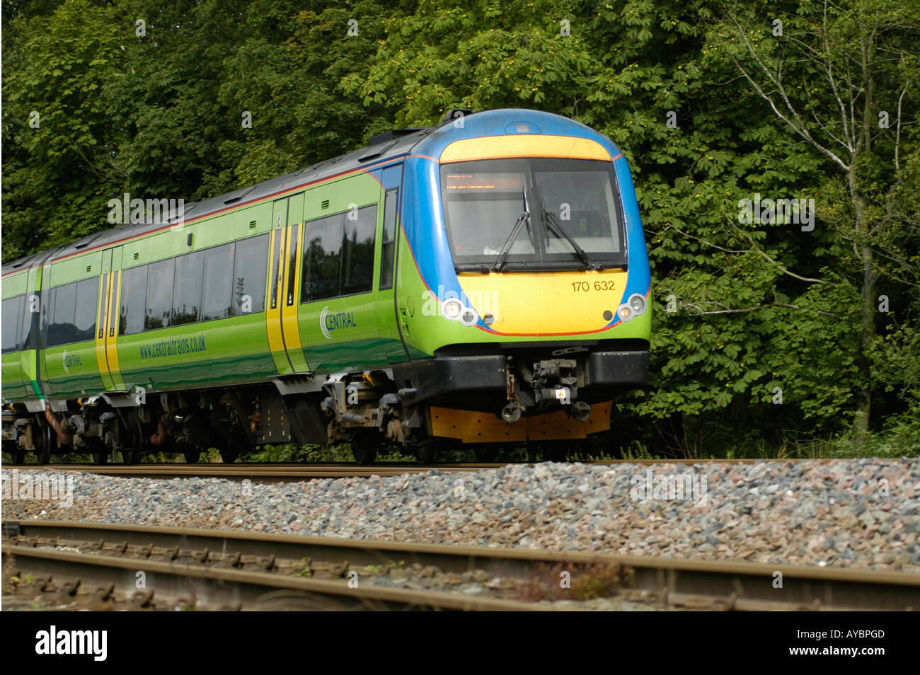 Central trains Class 170 train in the Hope Valley Derbyshire England ...