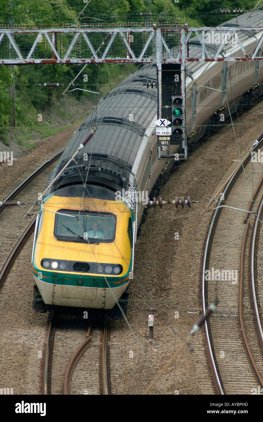 Midland mainline class 43 high speed train travelling through the ...