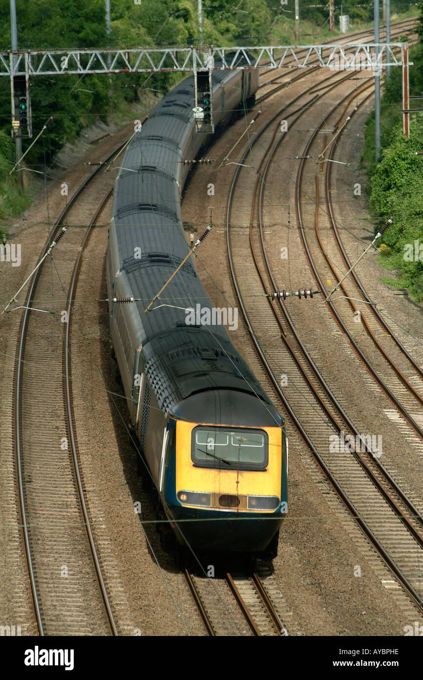 Midland mainline class 43 high speed train travelling through the ...