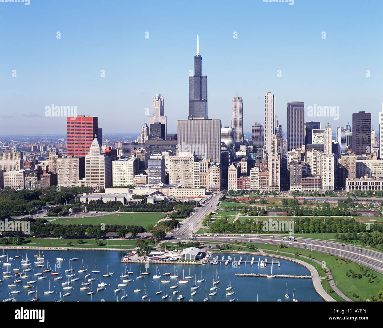 Chicago aerial boats hi-res stock photography and images - Alamy